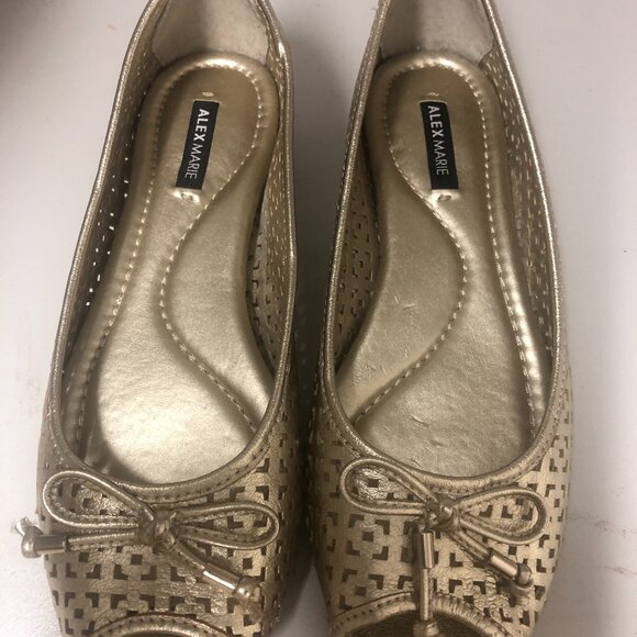 Alex Marie | Shoes | Alex Marie Champagne Flats Shoes | Poshmark